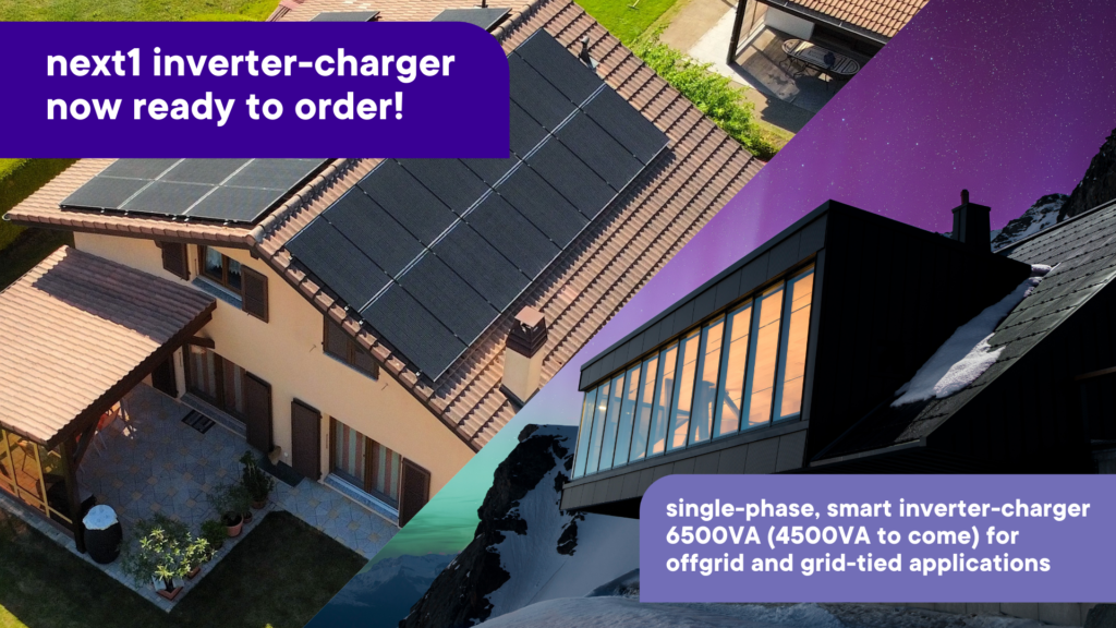 Commercialisation of next1 inverter-charger | STUDER