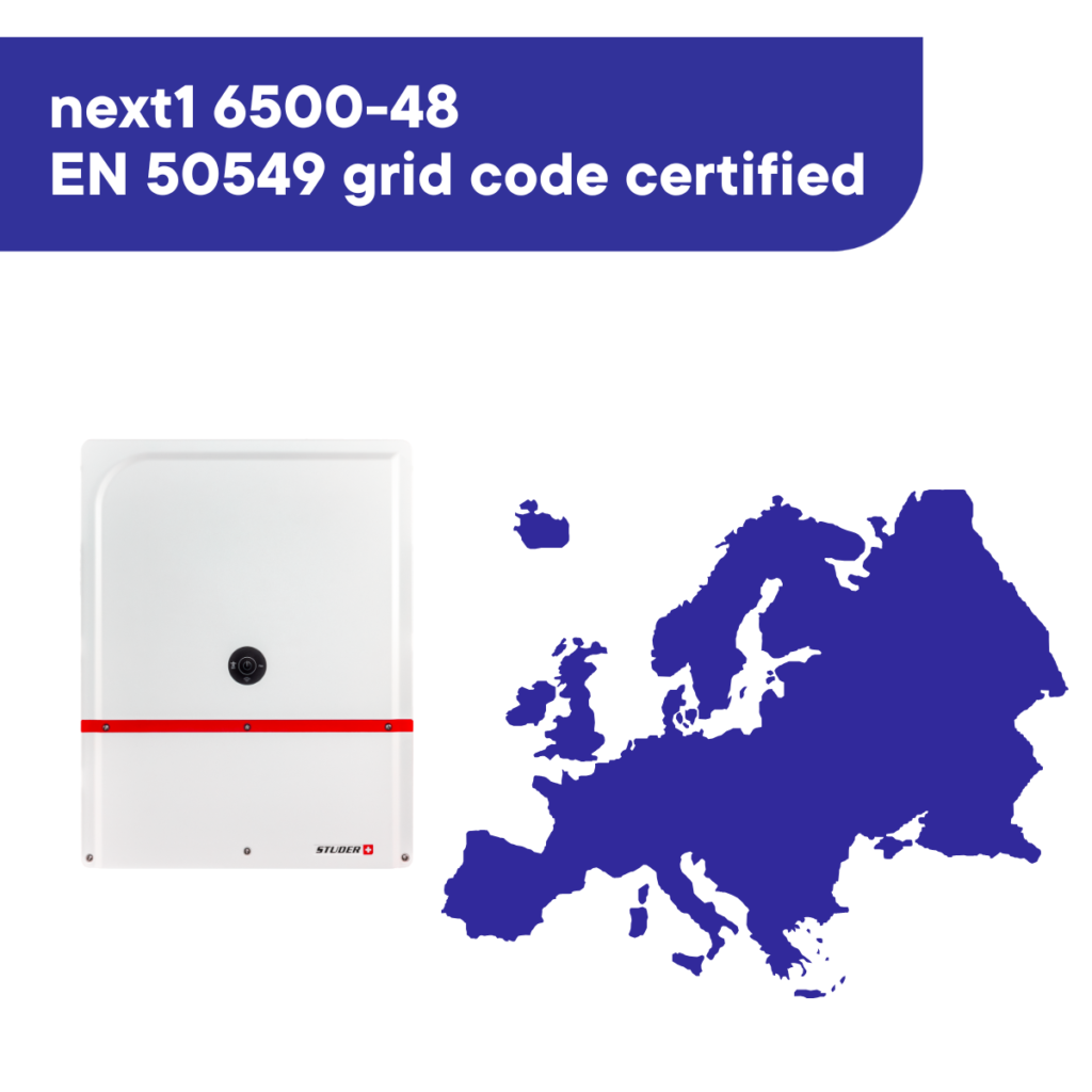 Der next1 Wechselrichter-Ladegerät ist jetzt nach EN 50549 netzkonform ...